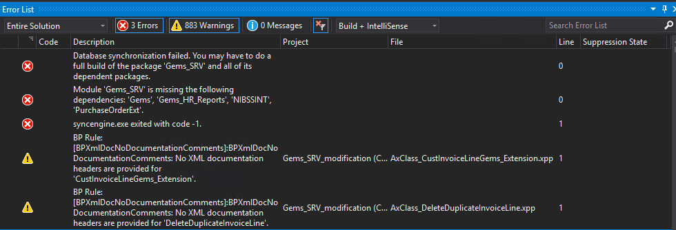 Module 'XXX' is missing the following dependencies: 'XXX', 'XXXX', 'XYY', 'YYY'. - Monsieur Winner